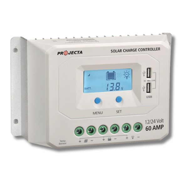 12 / 24V 60A 4 Stage Solar Charge Controller – Off Grid Living Supplies