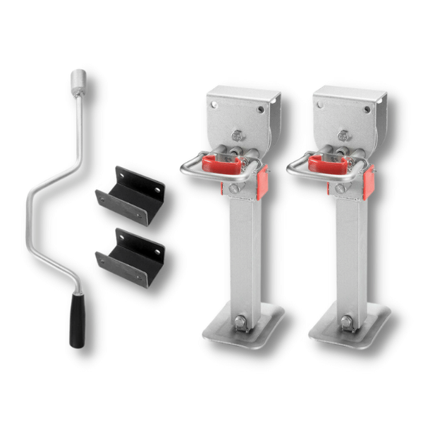 2x Drop Down Corner Legs for Caravans / Camper Trailers - 400mm-540mm – Off Grid Living Supplies