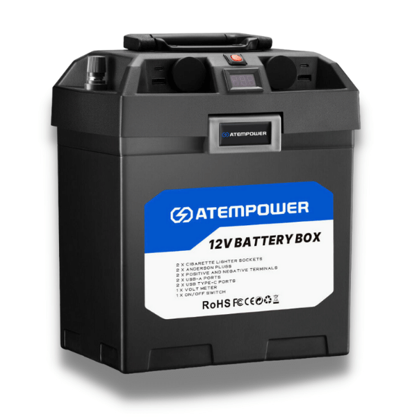 Portable Battery Box with USB Type A / C ports and 12V Socket Outlet ...